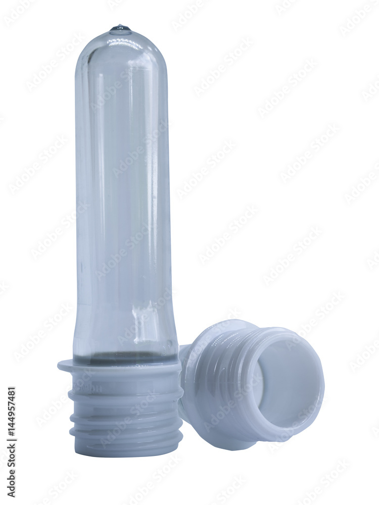 PET bottle preform on white background. Stock Photo | Adobe Stock