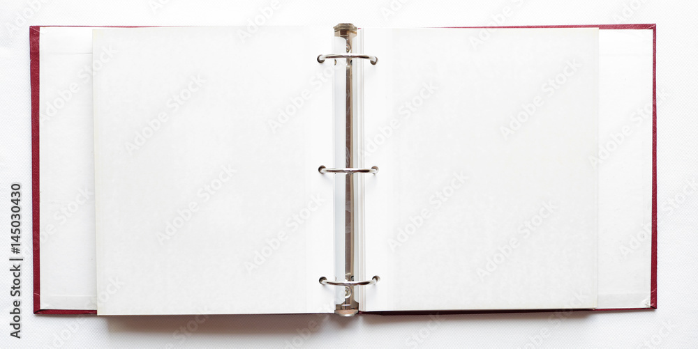 open photo album, blank pages Stock Photo | Adobe Stock