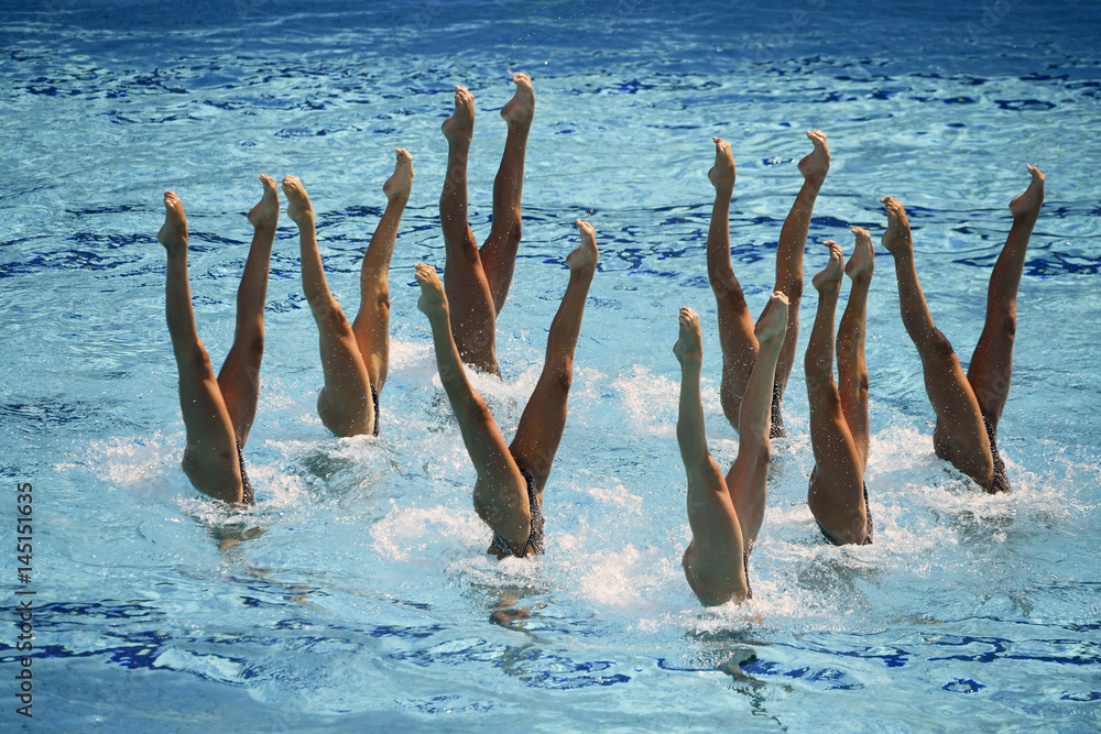 Synchronized swimming - Olympic sport Stock Photo | Adobe Stock