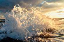 Waves Crashing On The Jetty Free Stock Photo - Public Domain Pictures