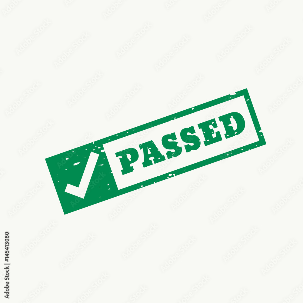 passed stamp checkmark sign and symbol Stock Vector | Adobe Stock