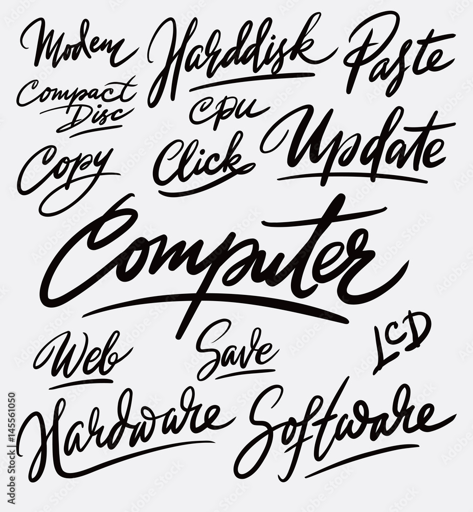 Software and hardware hand written typography. Good use for logotype ...