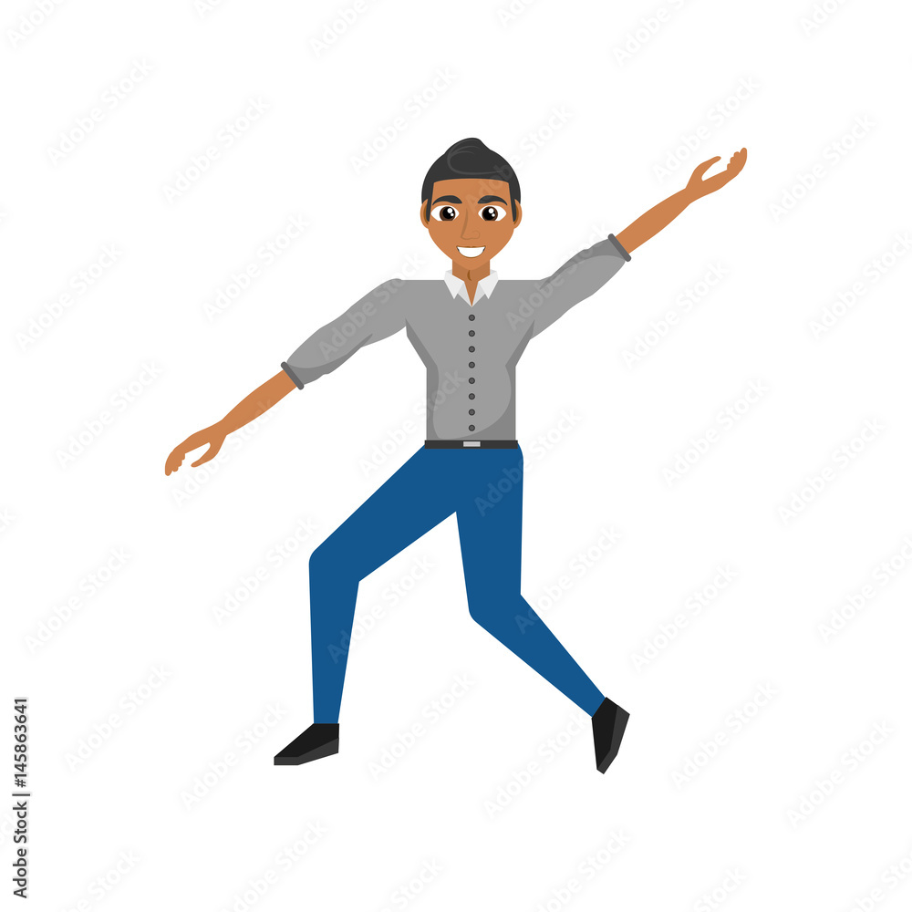 Man celebrating cartoon icon vector illustration graphic design Stock ...