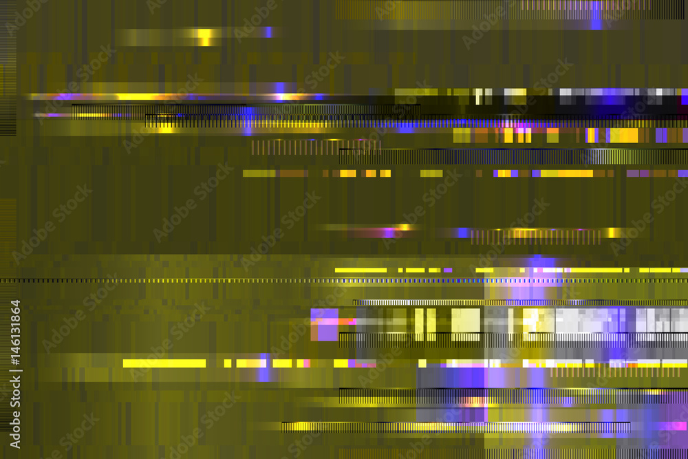 Glitch. Error signal TV, failure computer. Abstract blurred background ...