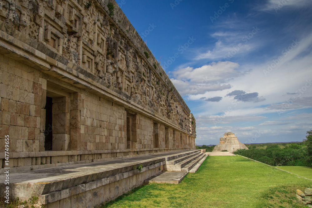 Uxmal Ancient Maya Architecture Archeological Site in Yucatan Mexico ...