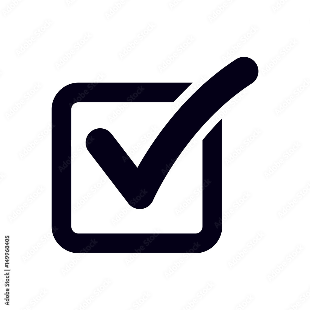 Check list button icon. Check mark in box sign. Stock Photo | Adobe Stock