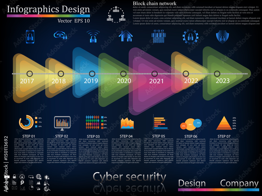 Vector de Stock Timeline infographic, business style timeline banner ...