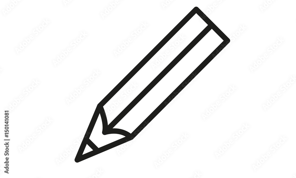 Stock-Vektorgrafik „Stift Icon - Bleistift oder Buntstift“ | Adobe Stock