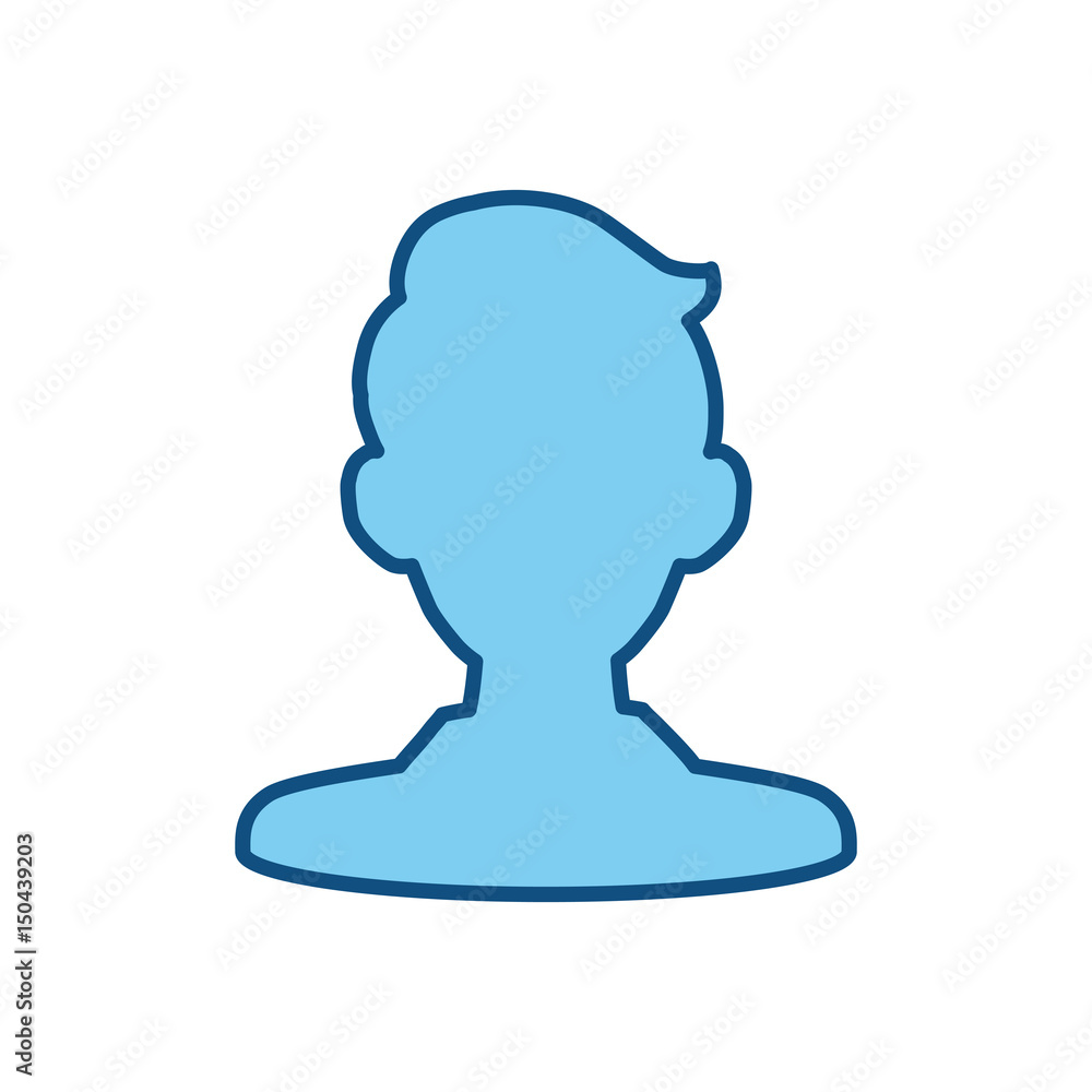 Stock-Vektorgrafik „Man faceless profile icon vector illustration ...