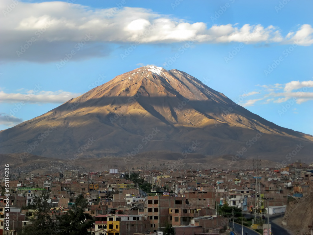 Misti volcano above Arequipa, Peru Stock Photo | Adobe Stock
