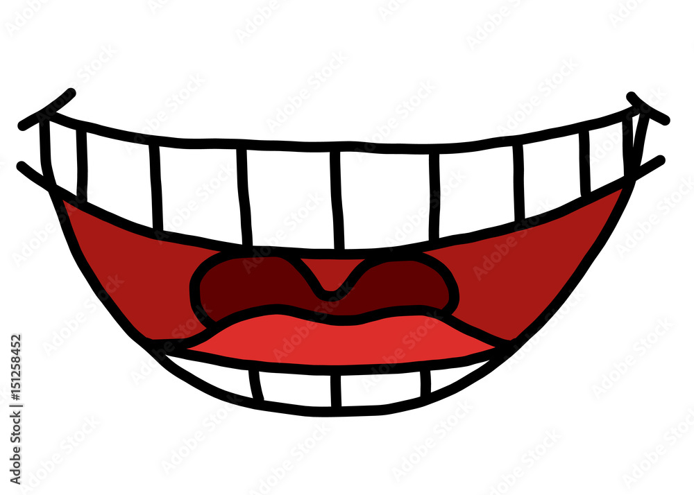 smile teeth / cartoon vector and illustration, hand drawn style ...