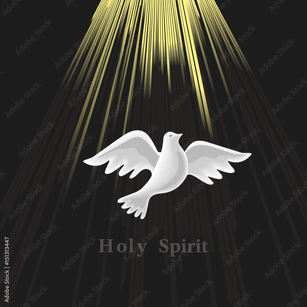 Holy Spirit icon. Hand drawn style. Christian holiday Pentecost Trinity ...