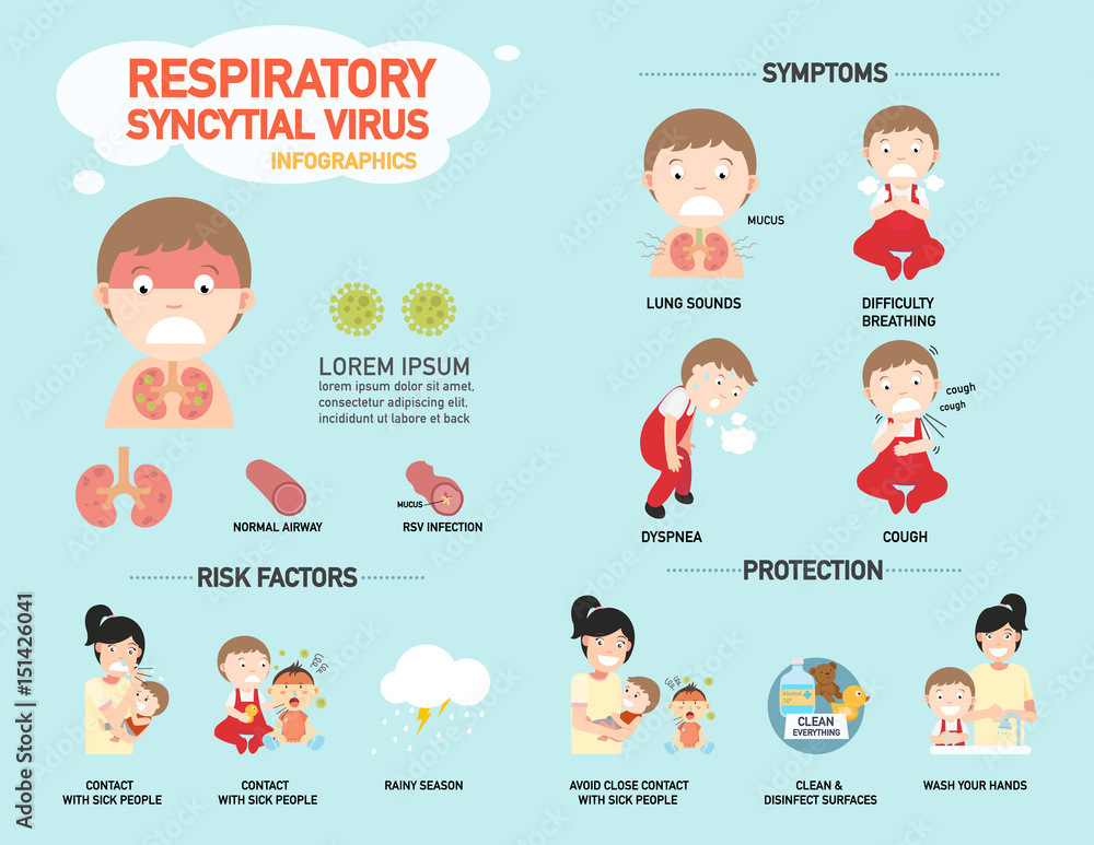 RSV,Respiratory syncytial virus infographic,vector Stock Vector | Adobe ...