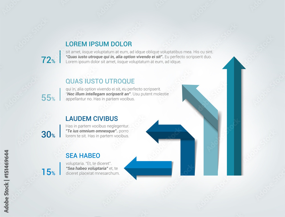 Arrow infographics flowchart. Vector. Stock Vector | Adobe Stock