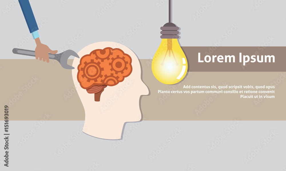Maintenance for healthy brain ability. Brainstorming to get a new idea ...