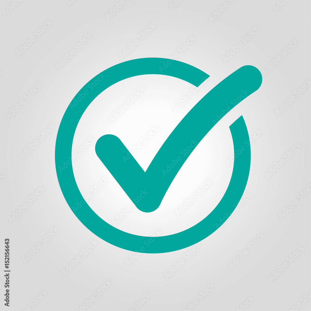 Check list button icon. Check mark in round sign. Stock Vector | Adobe ...