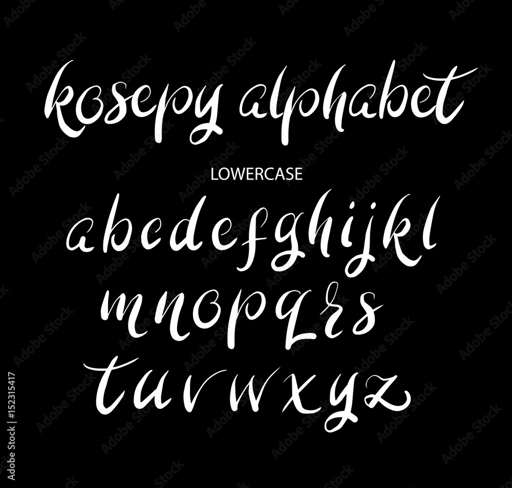Kosepy vector alphabet lowercase characters. Good use for logotype ...