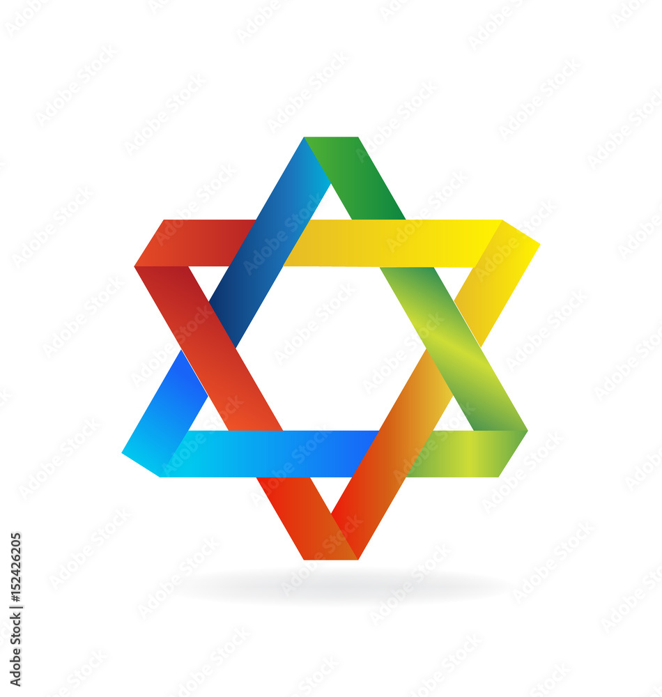 Logo Jewish Star Symbol Stock Vector | Adobe Stock