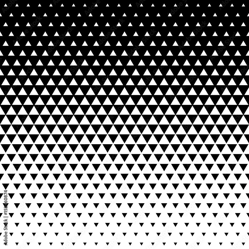 Vector Seamless White to Black Color Transition Triangle Halftone ...