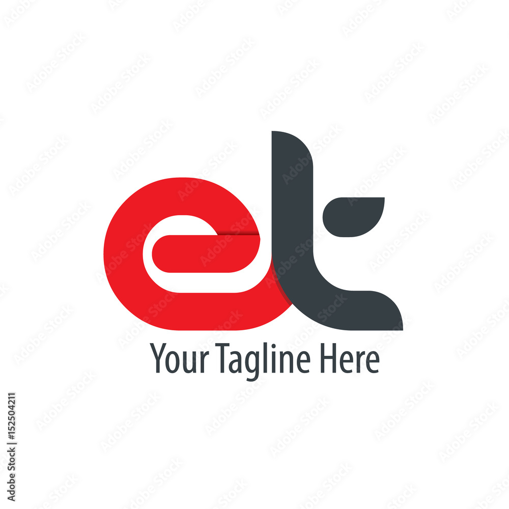 Initial Letter ET Rounded Lowercase Logo Stock Vector | Adobe Stock