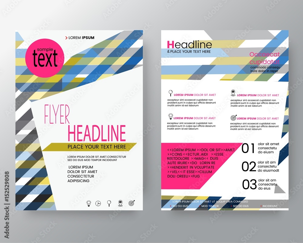 Abstract colorful line shape background for Poster Brochure Flyer ...