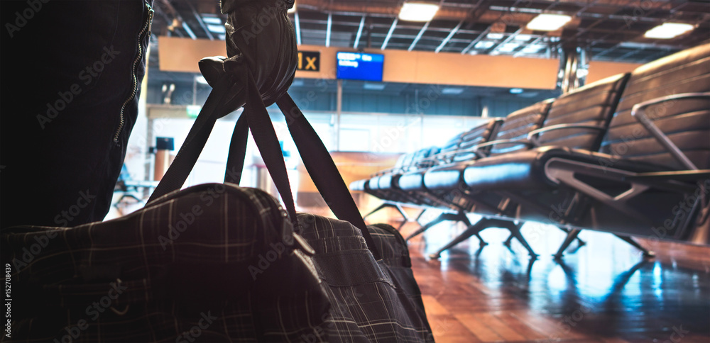 Terrorist in airport planning a bomb attack. Terrorism and security ...