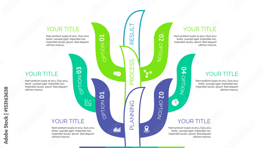 Options Tree Slide Template Stock Vector | Adobe Stock