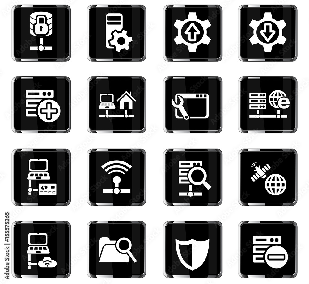 server icon set Stock Vector | Adobe Stock