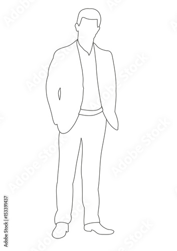 outlines man, sketch Stock Illustration | Adobe Stock