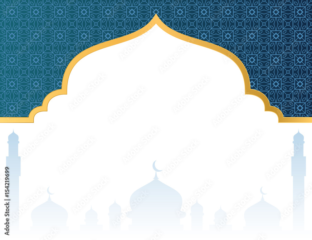 Blank islamic background with mosque Stock Vector | Adobe Stock