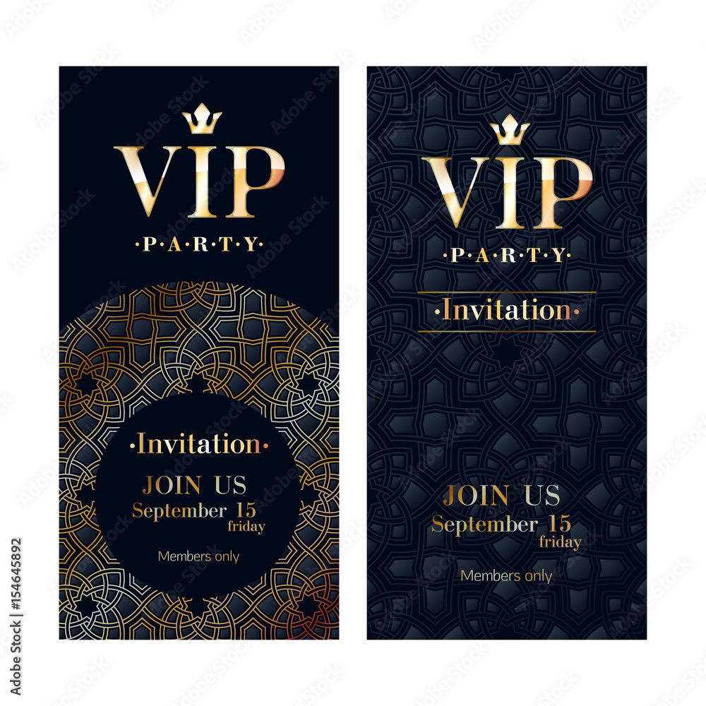 VIP invitation card premium design template. Stock Vector | Adobe Stock