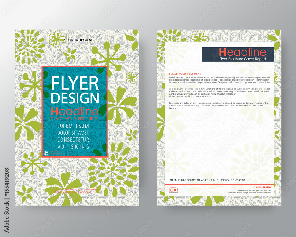 Flower illustration background for Corporate Identity , Brochure annual ...
