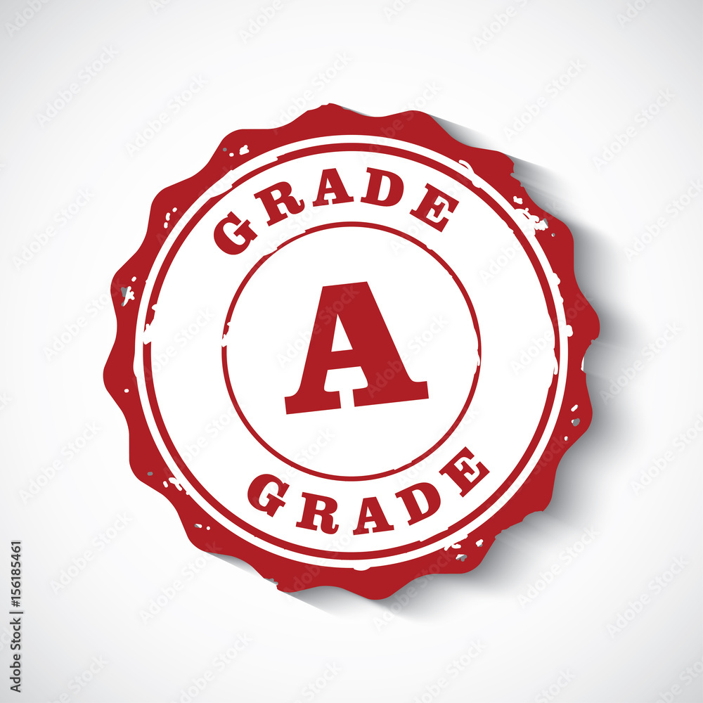 grade A sign stamp, circle stamp, circle badge Stock Vector | Adobe Stock