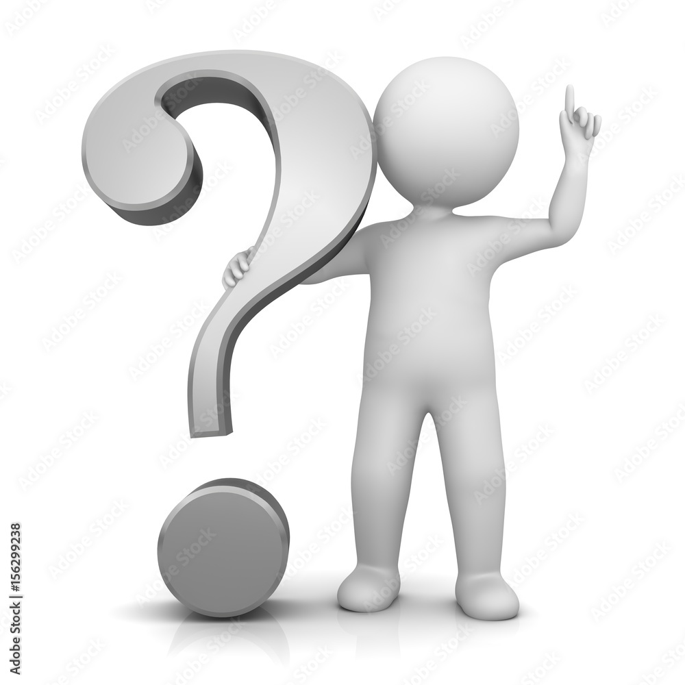 question mark 3d silver grey gray interrogation point punctuation mark ...