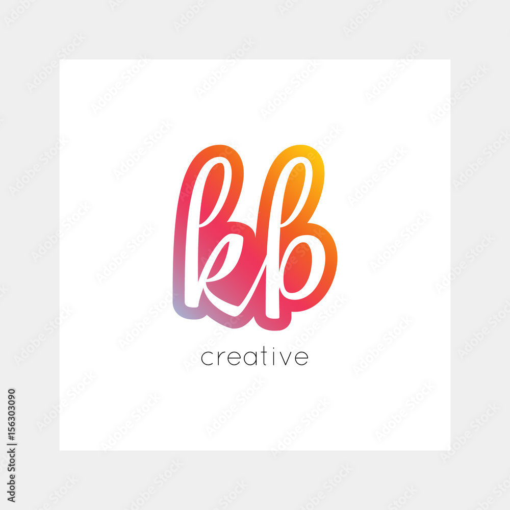 KB logo, vector. Useful as branding, app icon, alphabet combination ...