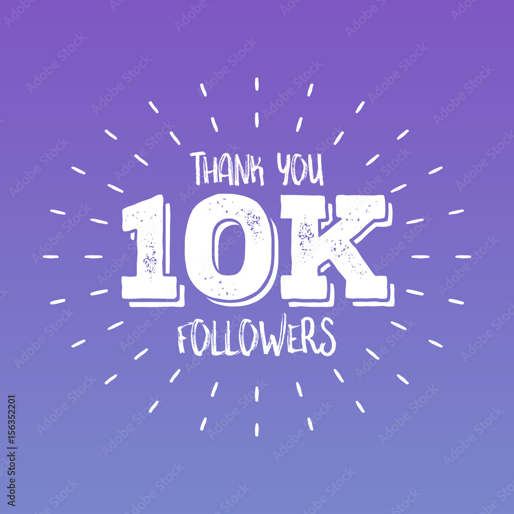 Thank you letters for follower vector illustration Stock Vector | Adobe ...