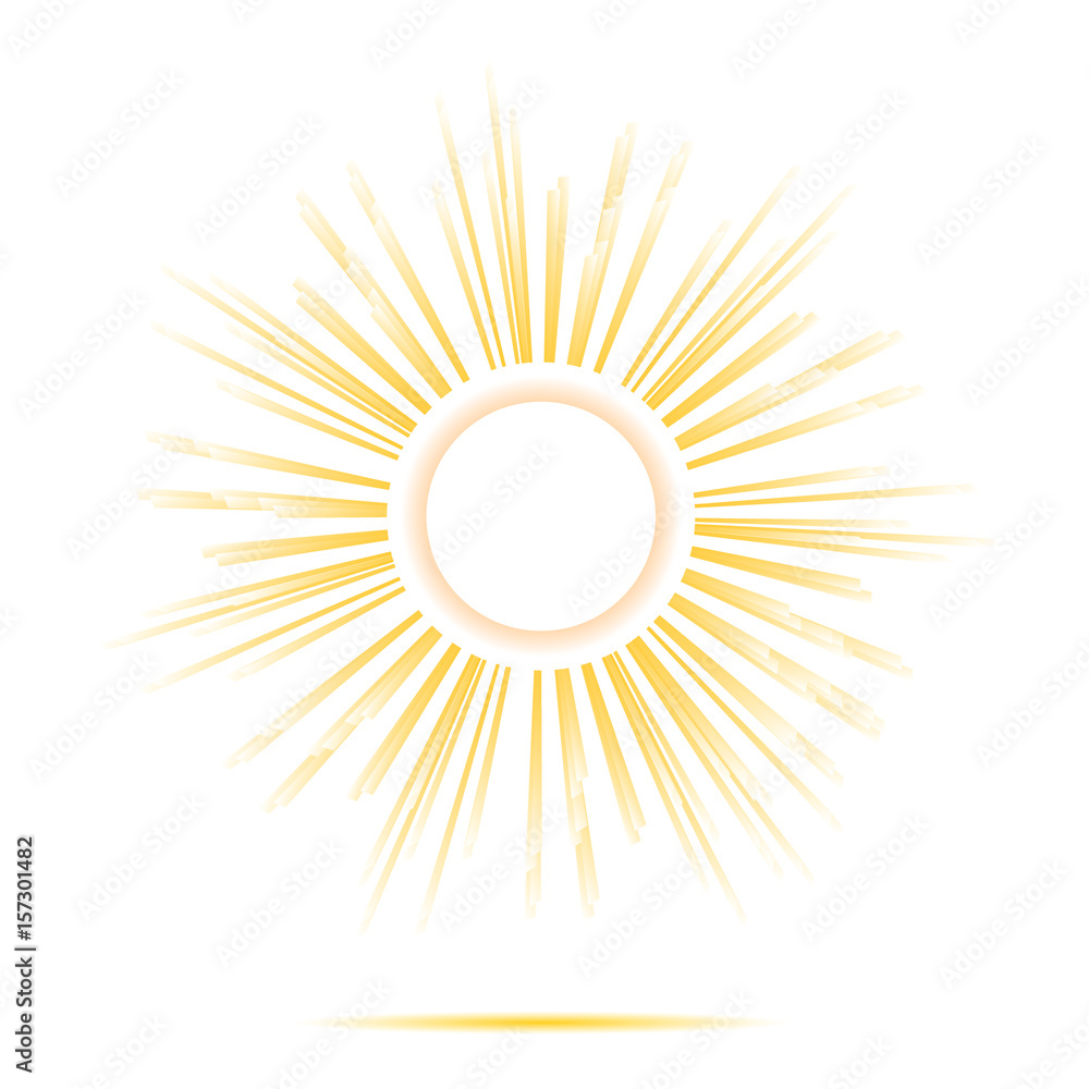 sun rays circle frame design, made in vector Stock Vector | Adobe Stock