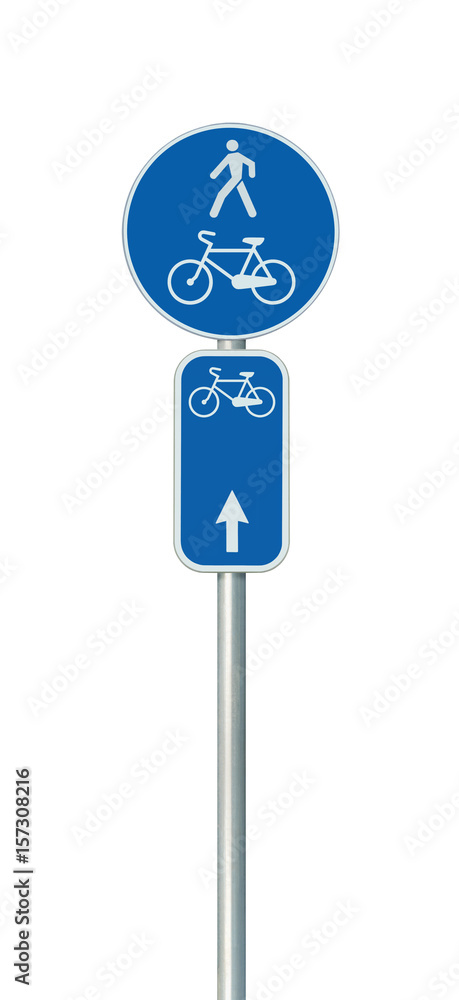 Bicycle route number cycling pedestrian lane road sign large detailed ...