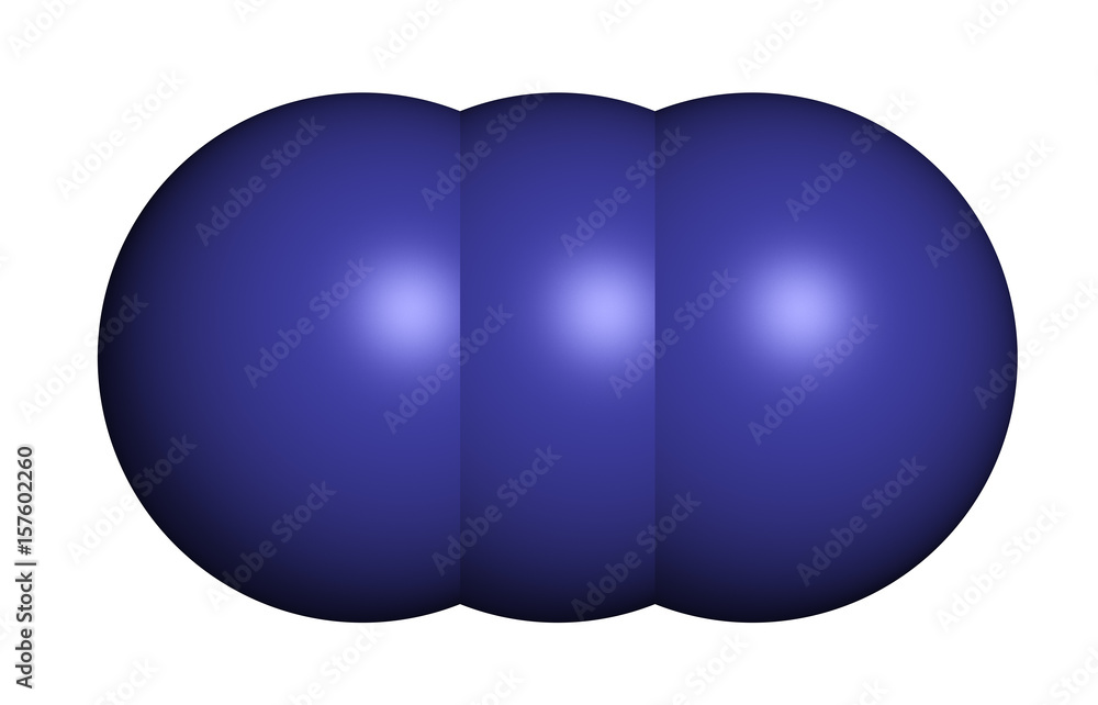 Azide anion, chemical structure. Azide salts are used in detonators and ...
