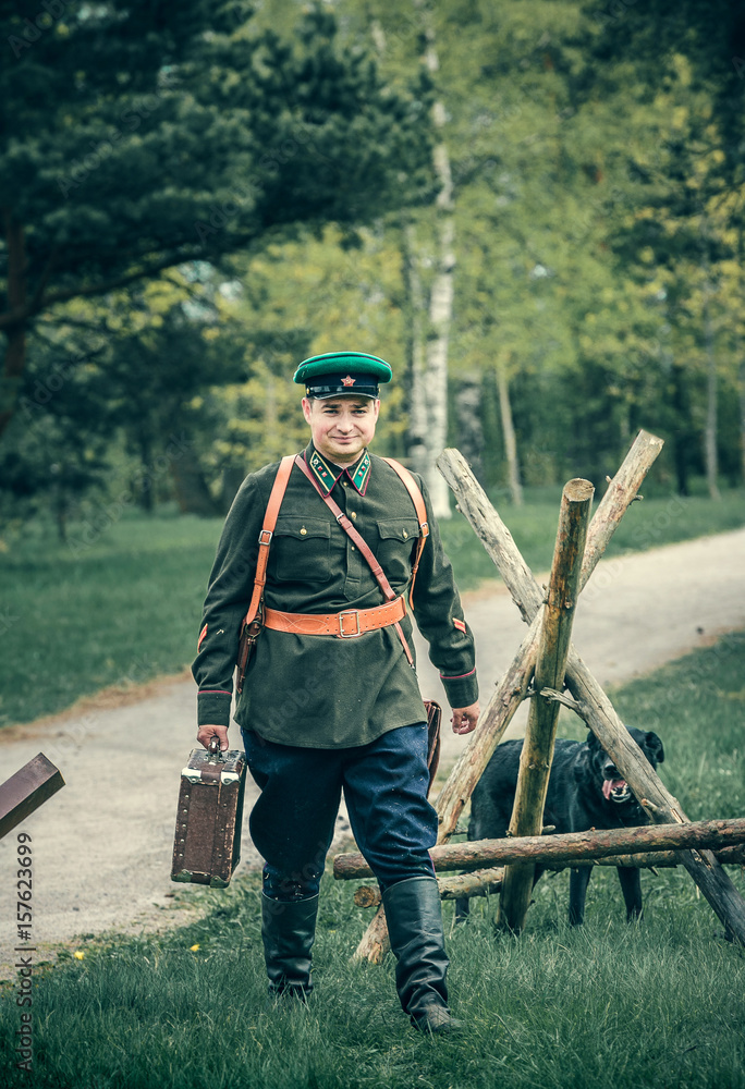 Soviet officer of the Border Service of the Second World War. Military ...