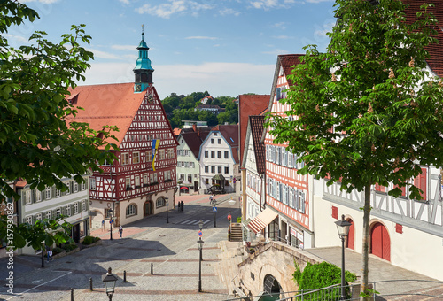 Backnang an der Murr: Marktplatz mit Historischem Rathaus – Stock-Foto ...