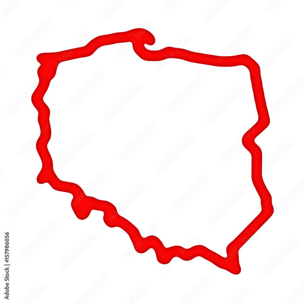 Vector de Stock Mapa Polski - kontury | Adobe Stock