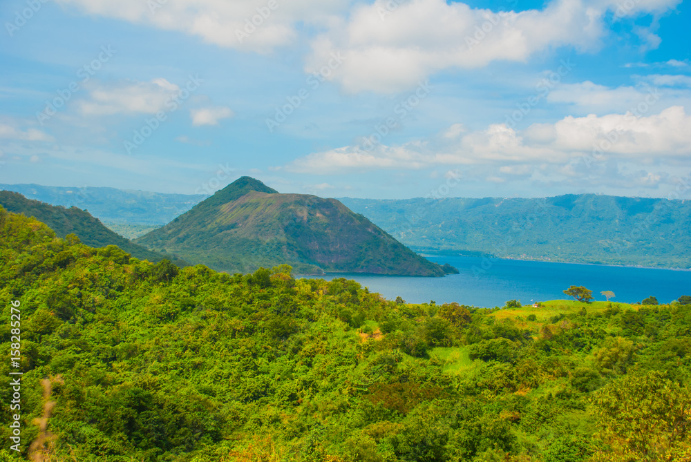 Taal Volcano on Luzon Island North of Manila, Philippines Stock Photo ...