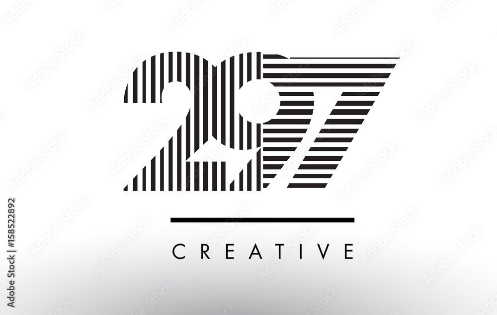 Vetor 297 Black and White Lines Number Logo Design. do Stock | Adobe Stock