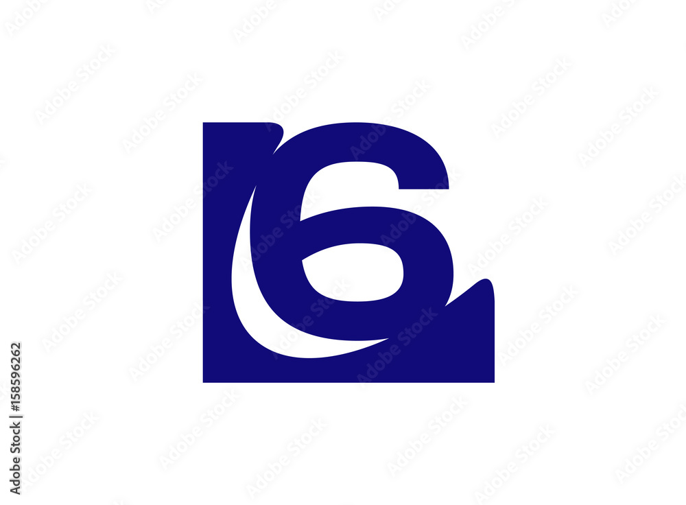 Number 6 logo. Vector logotype design. Stock Vector | Adobe Stock