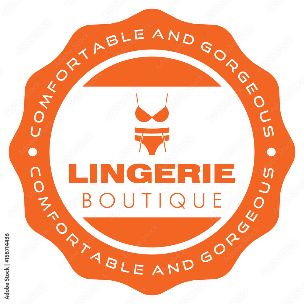 Lingerie Shop badge Stock Vector | Adobe Stock