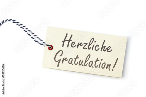 Herzliche Gratulation! - Anhänger Stock-Illustration | Adobe Stock