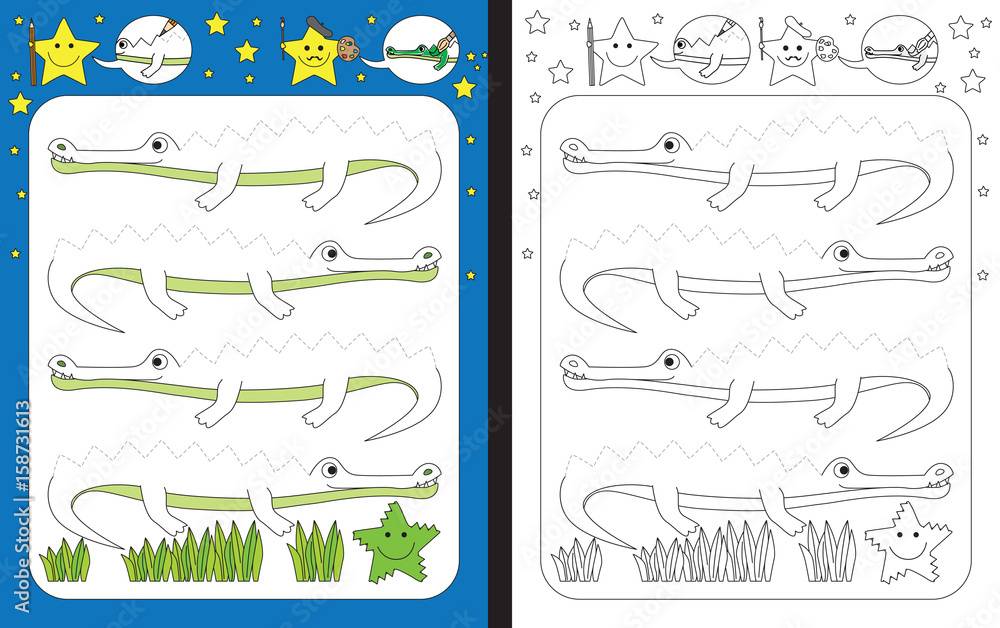 Preschool worksheet Stock Vector | Adobe Stock