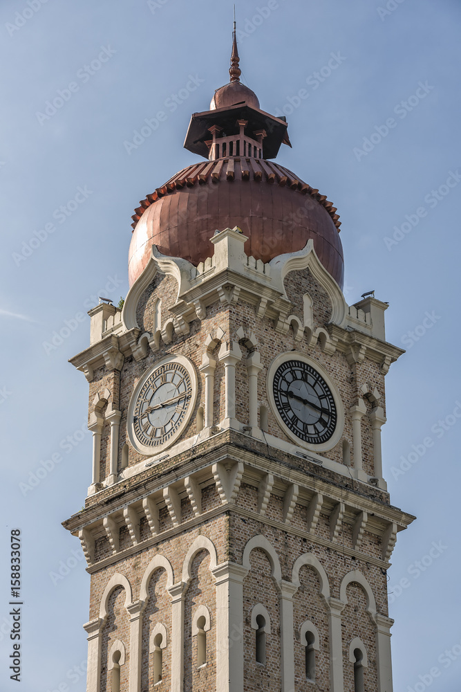 Stock-Foto „Clock Tower of Sultan Abdul Samad Building at Dataran ...