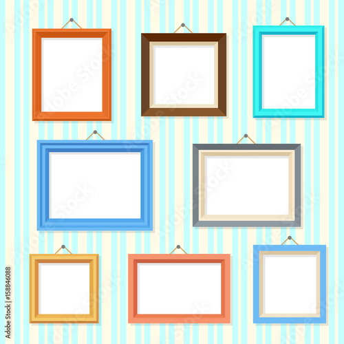 Retro picture image cartoon frames vector set Stock Vector | Adobe Stock